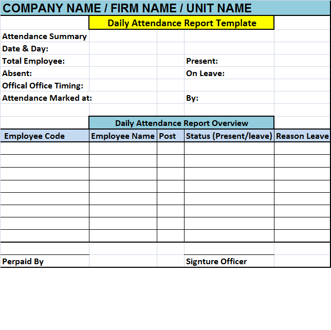 Daily Purchase Report Template - Free Report Templates Daily Purchase Report Template - Free Report Templates
