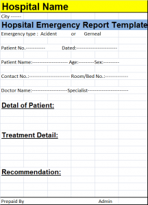 Hospital Report Template - Free Report Templates