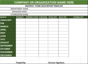 Monthly Report Template - Free Report Templates
