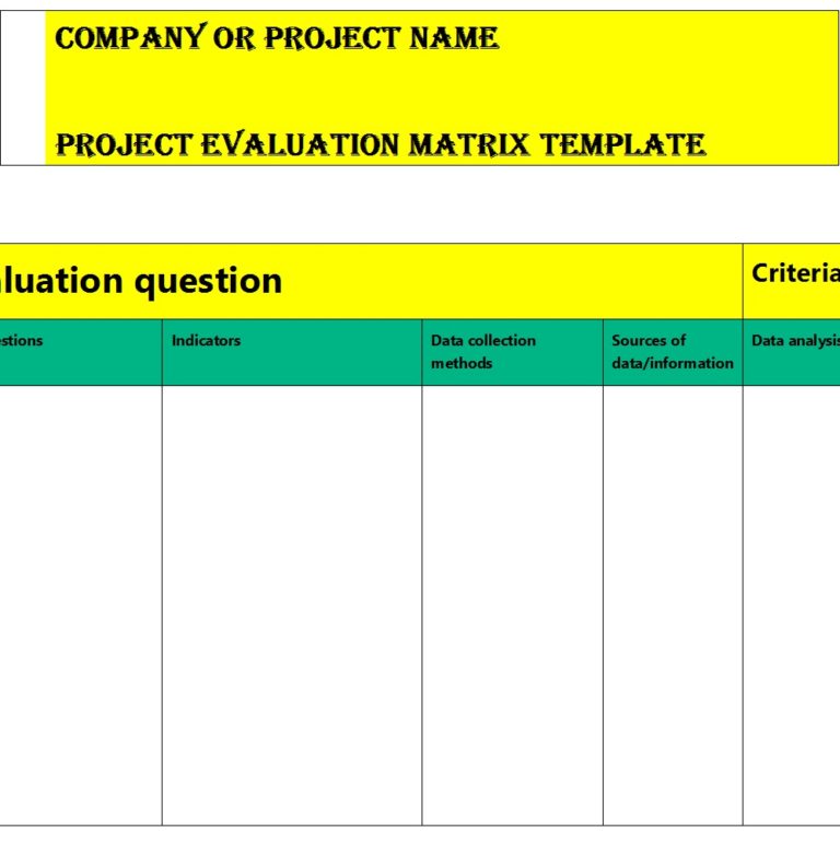 Project Evaluation Report Template - Free Report Templates Project Evaluation Report Template - Free Report Templates