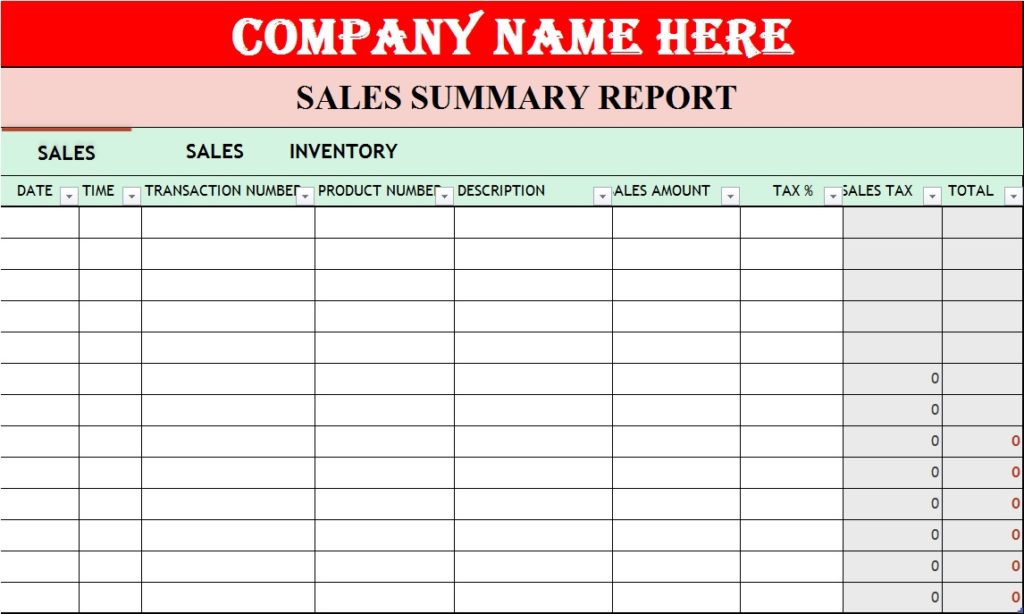 Daily Sales Summary Report Format - Free Report Templates Daily Sales Summary Report Format - Free Report Templates