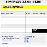 Sales Invoice Format Templates - Free Report Templates