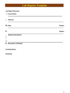Free Lab Report Template - Free Report Templates