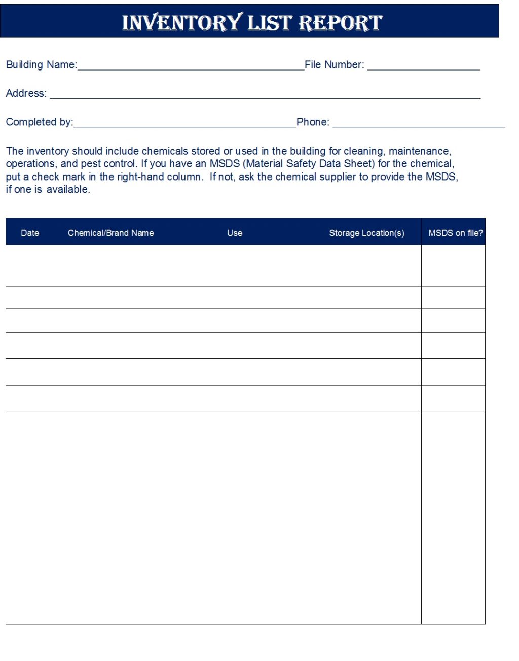 Top 5 Inventory List Templates - Free Report Templates