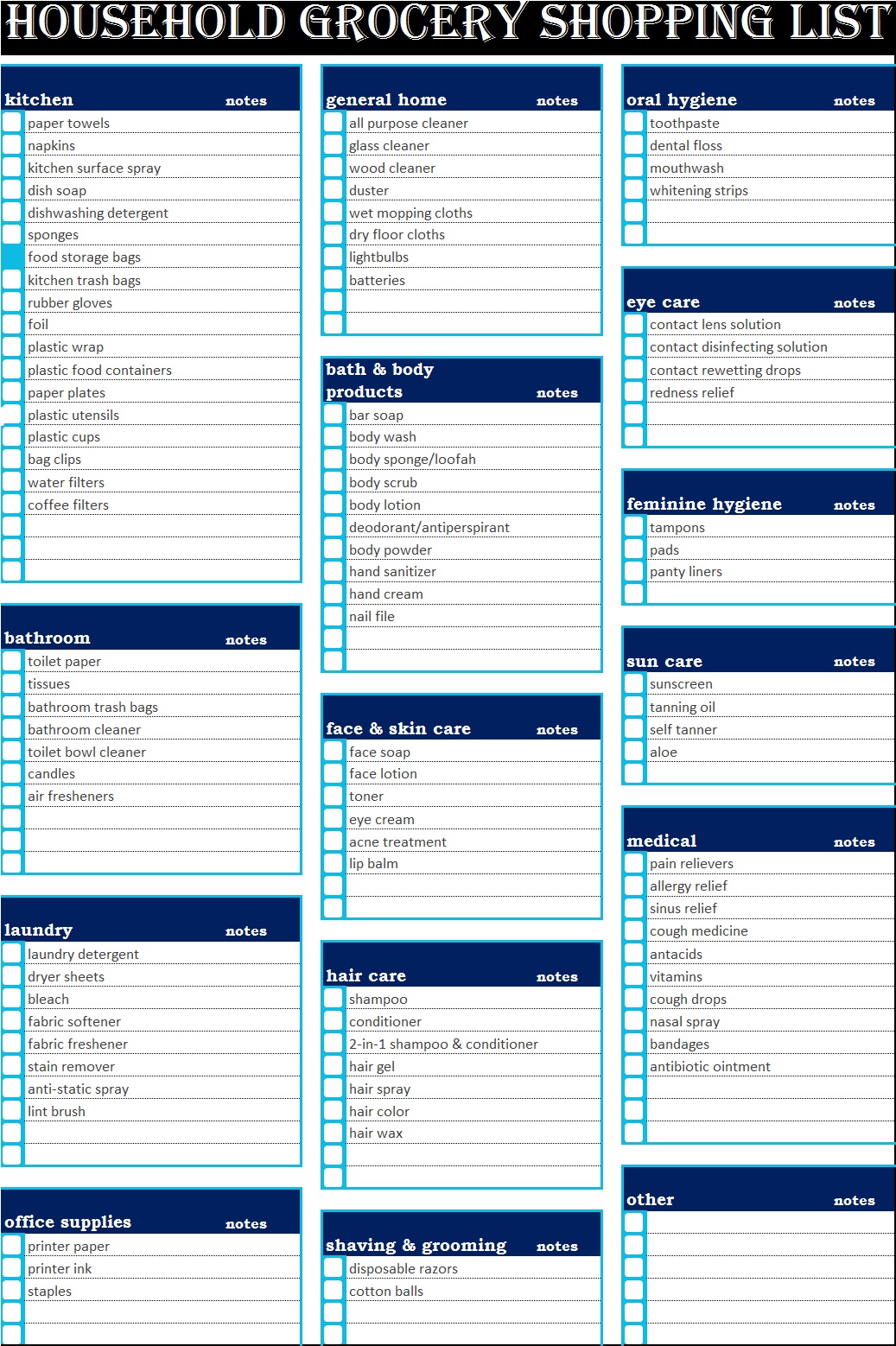 Printable Grocery List Templates Free Report Templates Printable Grocery List Templates Free Report Templates