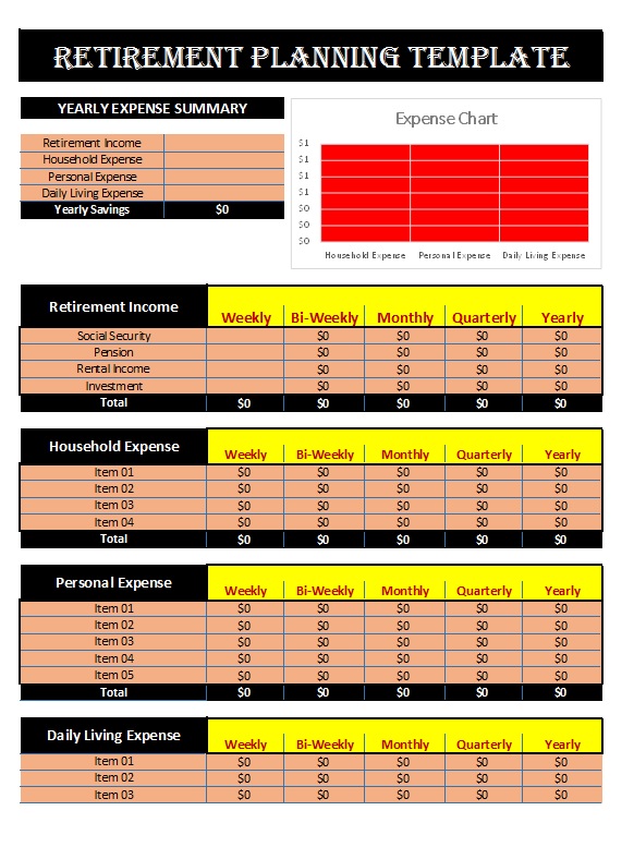Format Retirement Planning Templates Archives Free Report Templates