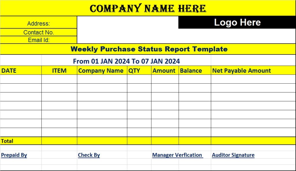 Management Report Template Excel & Word Format - Free Report Templates