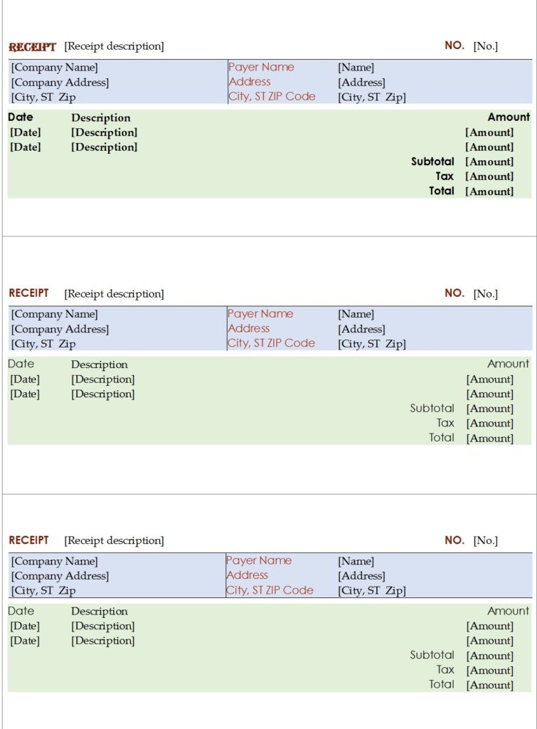 40+ Free Receipt Templates - Free Report Templates