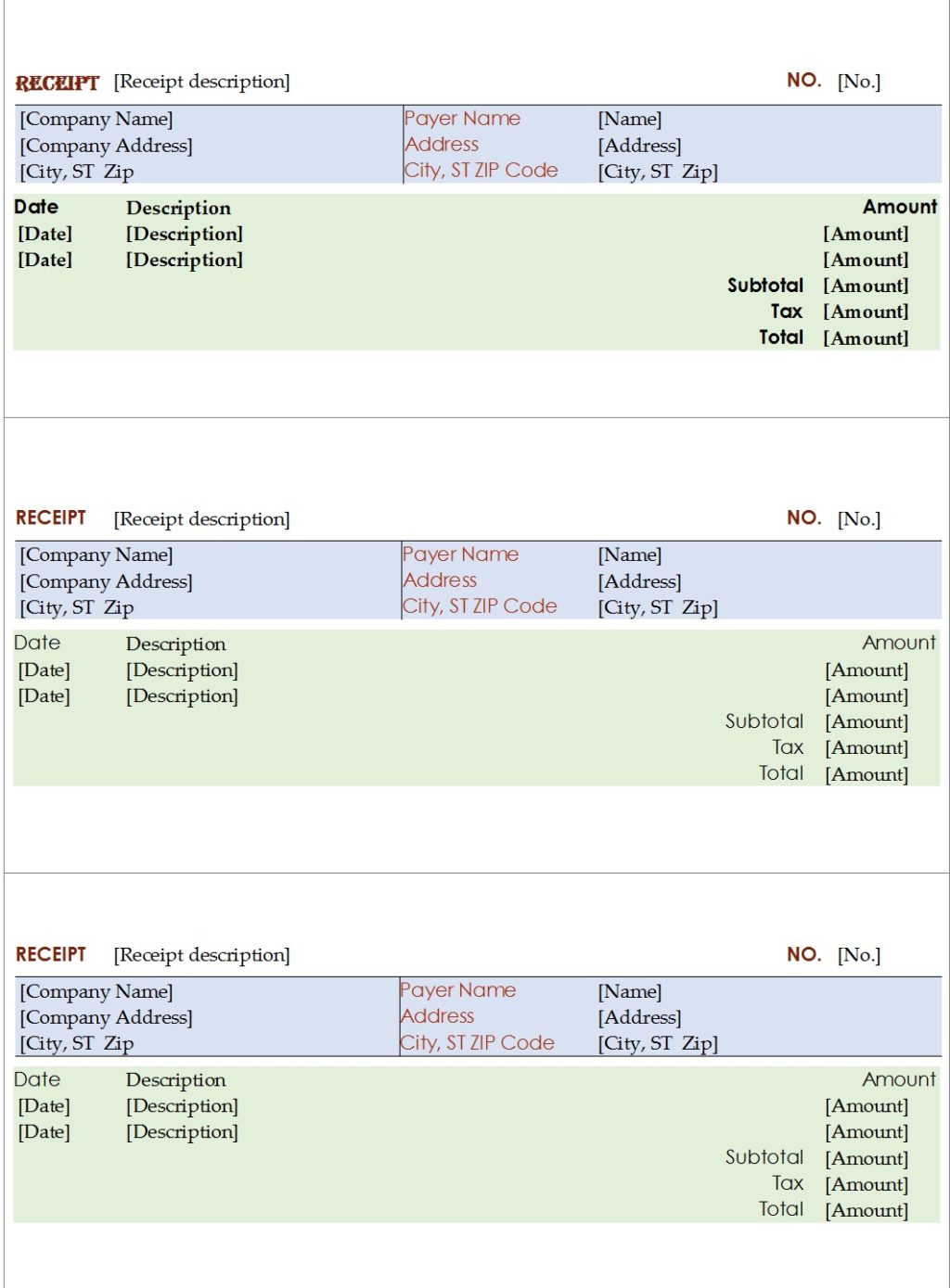 Best 10 Receipt Report Templates - Free Report Templates