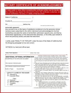 Notary Acknowledgment Statement Templates - Free Report Templates
