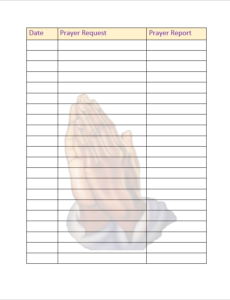 Prayer Journal Templates - Free Report Templates