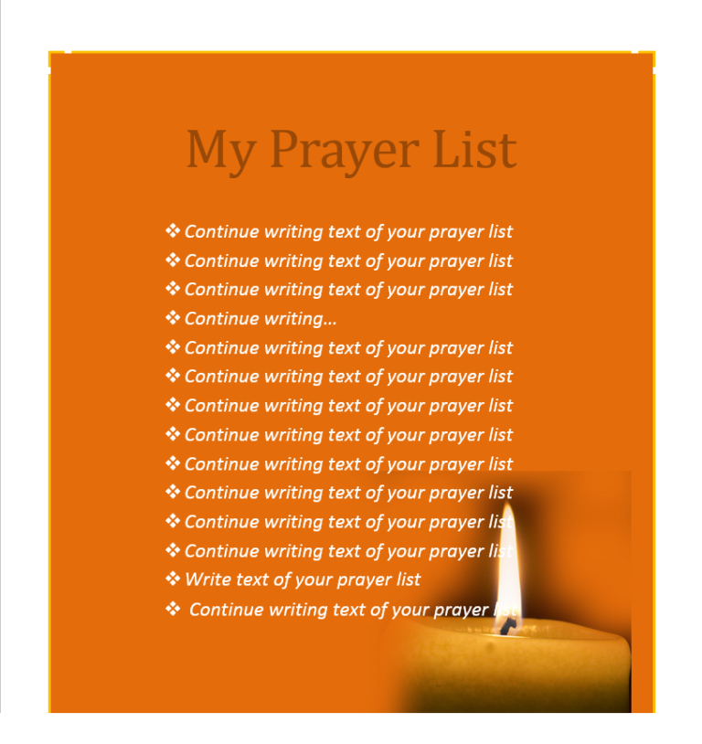 Prayer Journal Templates - Free Report Templates