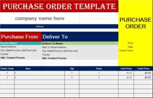 Purchase Order Report Template - Free Report Templates