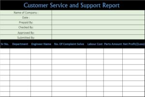 Customer Service and Support Report Templates - Free Report Templates