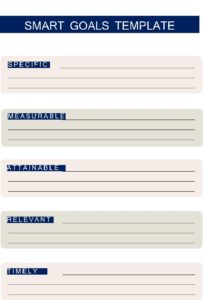 Best 7 Smart Goal Worksheets and Templates - Free Report Templates