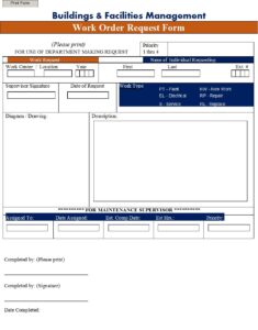 Best 10 Work Order Templates - Free Report Templates