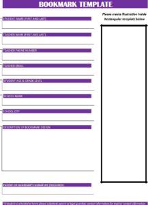 Free Printable Bookmark Templates - Free Report Templates