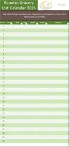 Ramadan Calendar Templates - Free Report Templates