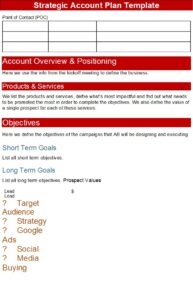 Strategic Key Account Plan Template - Free Report Templates