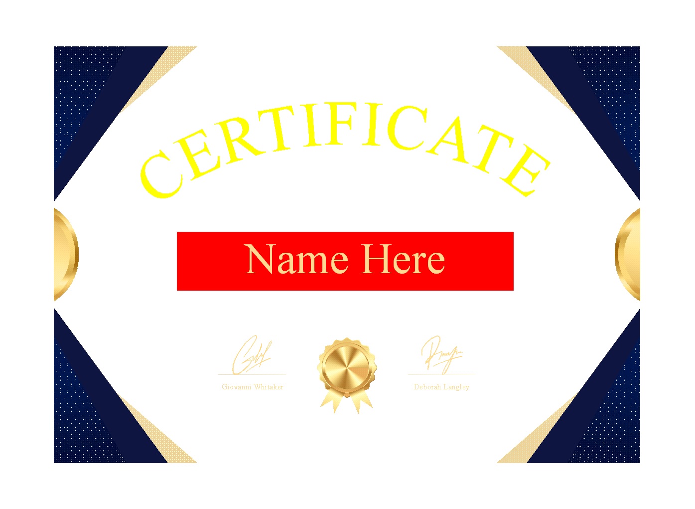 Certificate of Excellence Template - Free Report Templates